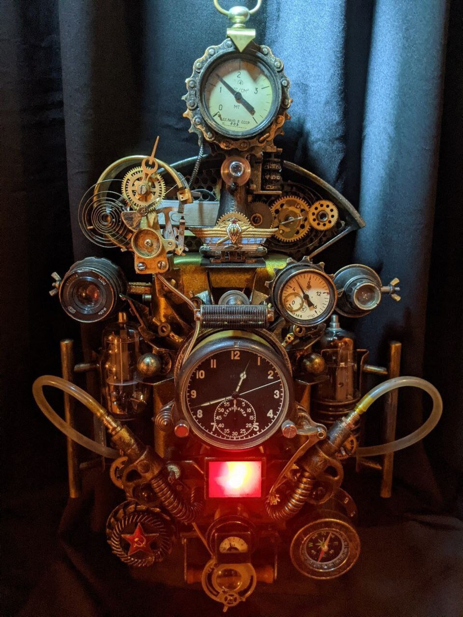 Steampunk Wall Clock to Order From Three Week Free - Etsy