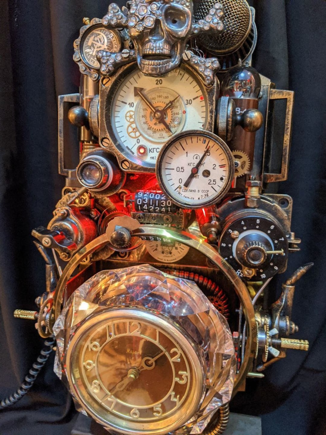 Steampunk Wall Clock to Order From Three Week Free - Etsy