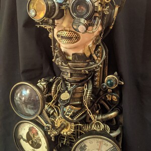 Steampunk Cyborg Bust With Light - Etsy