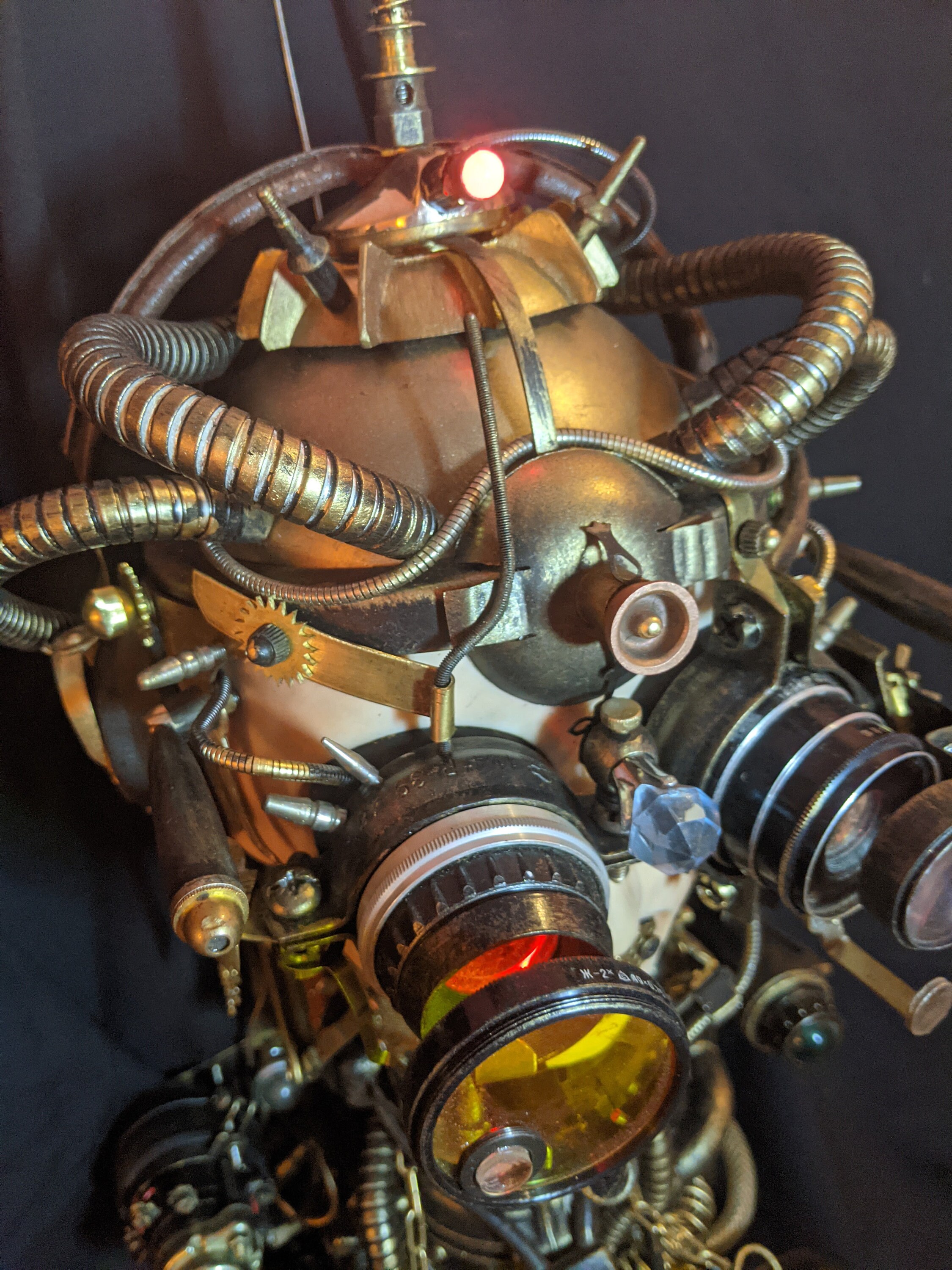 Steampunk Cyborg Bust With Light - Etsy
