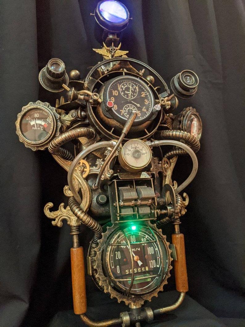 Handmade Steampunk Wall Clock: Retro Soviet-inspired Timekeeping ( ON ...