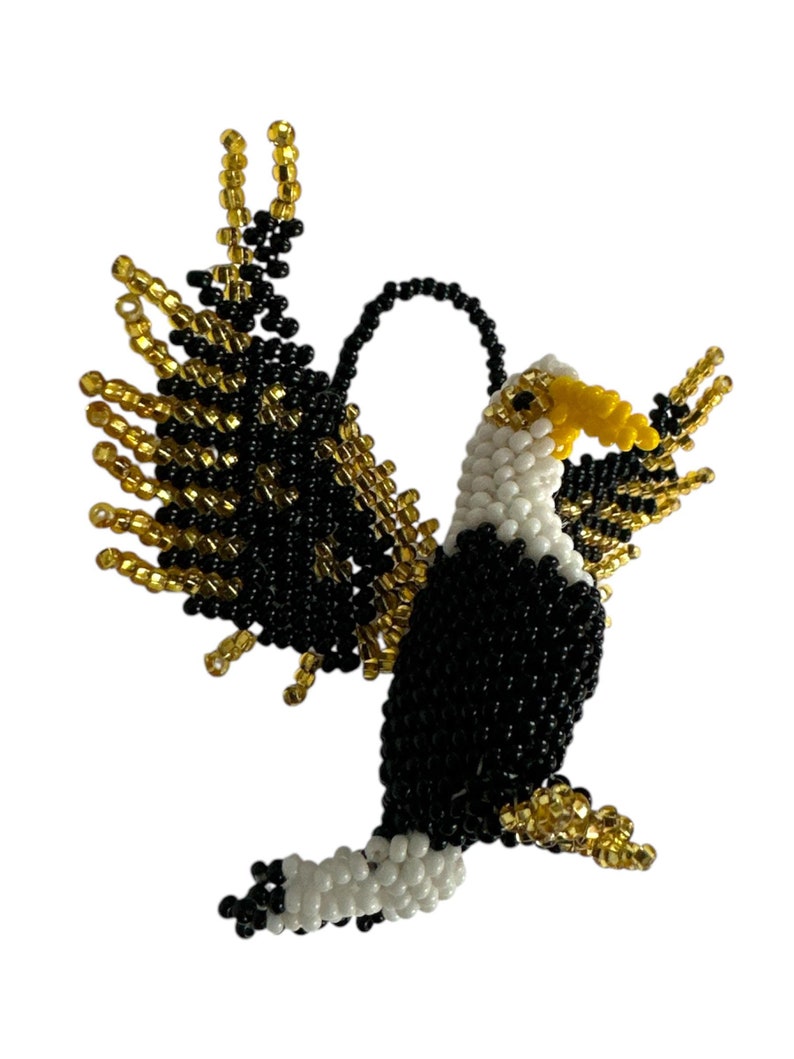 BEADED EAGLE , Hand Made in Mexico , 3.5" , One Piece , USA , Seed ...