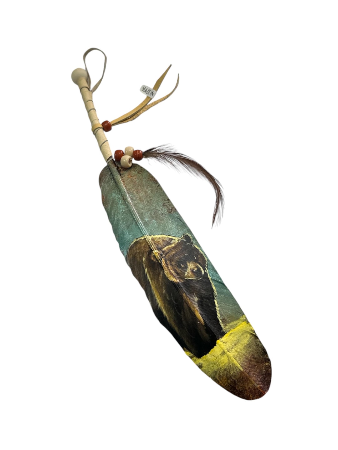 HAND PAINTED FEATHER , Southwest Art , Arts & Crafts , Real Feather ...