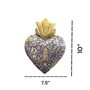 X-large MILAGROS SACRED HEART, Real Wood, Milagros , Mexican Folk Art ...