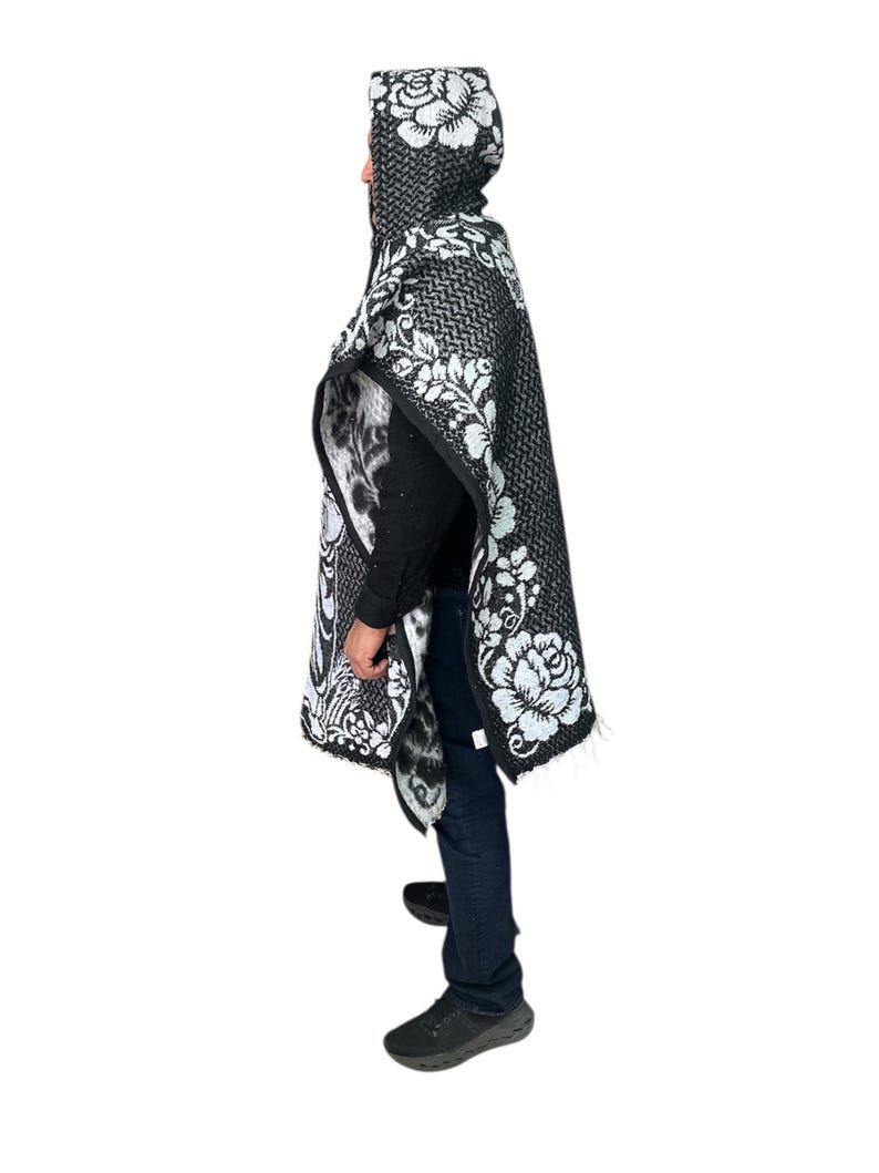 MEXICAN PONCHO With Hood , San JUDAS Tadeo , Saint Jude , One Size ...
