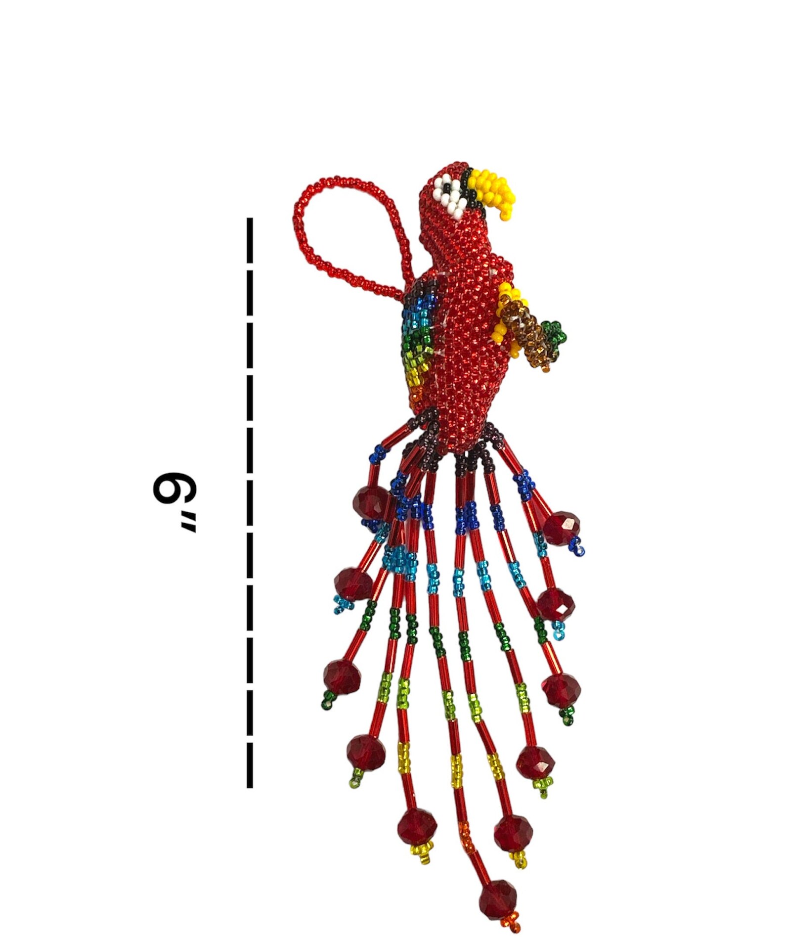 5 Piece BEADED PARROT , Handmade in Mexico , 3.5" , WHOLESALE , Seed ...