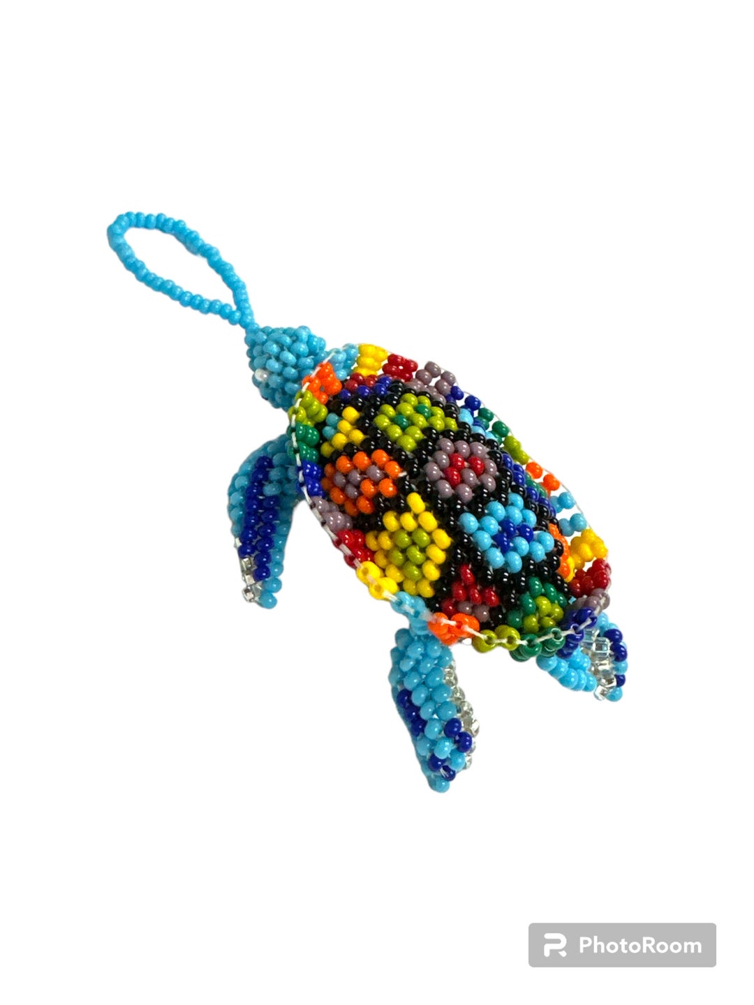 HANDMADE BEADED TURTLE , Hand Made in Mexico , 3.5 " , One Piece , Seed ...