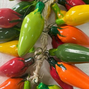 CERAMIC JALAPENO RISTRA , Chili Peppers , Wall Décor , Hanging Art ...