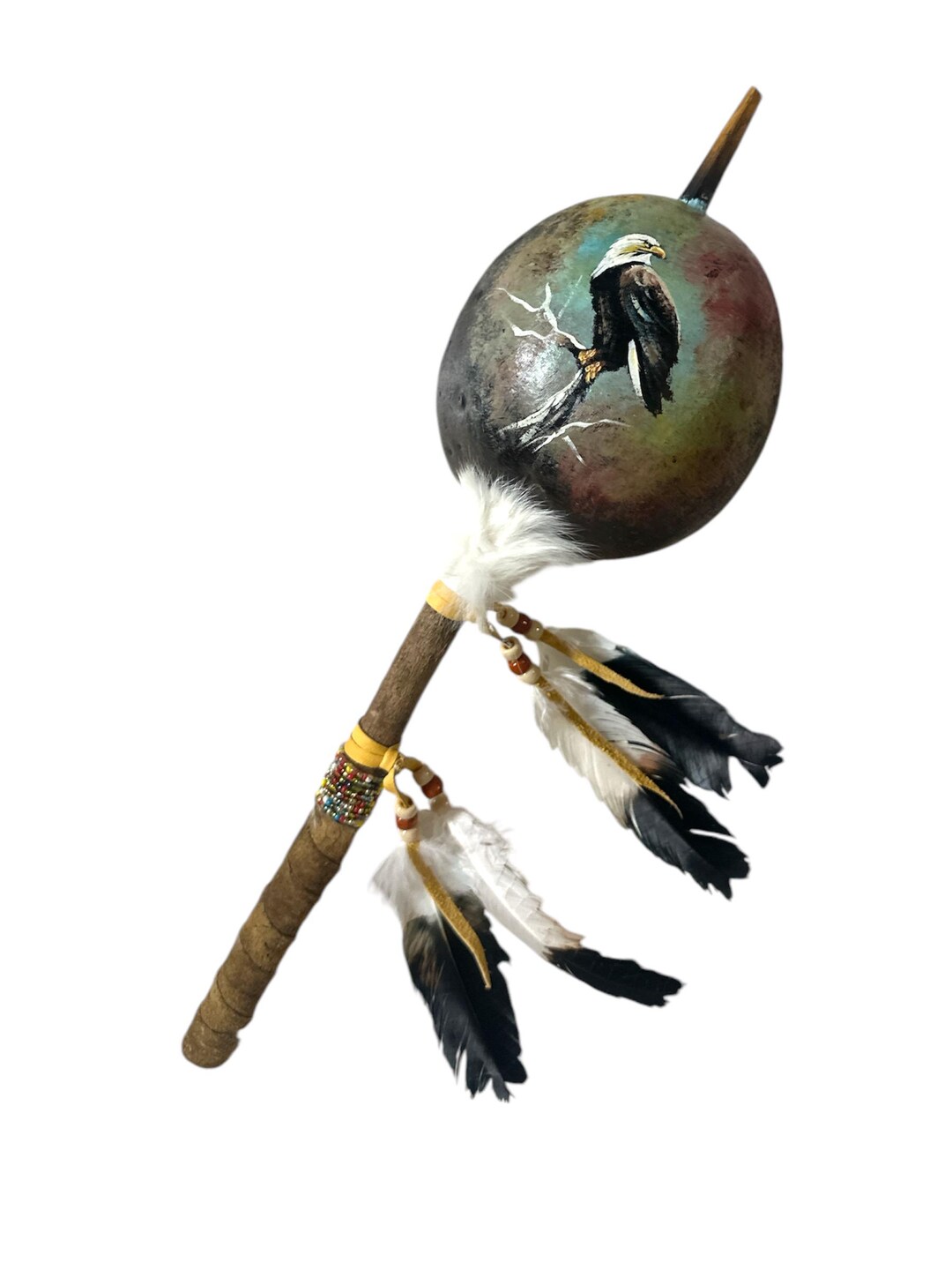 HANDPAINTED GOURD RATTLE , Ceremonial , Santa Fe Style , Southwest ...