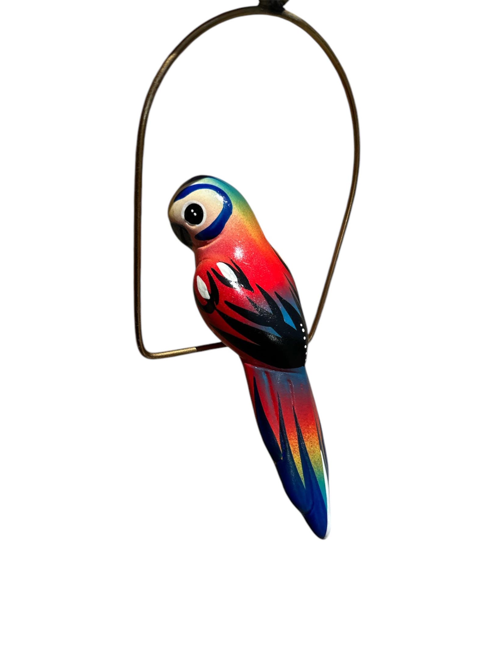 Small CERAMIC HANGING BIRD , Patio Decor , Colorful Birds , Birds Decor ...