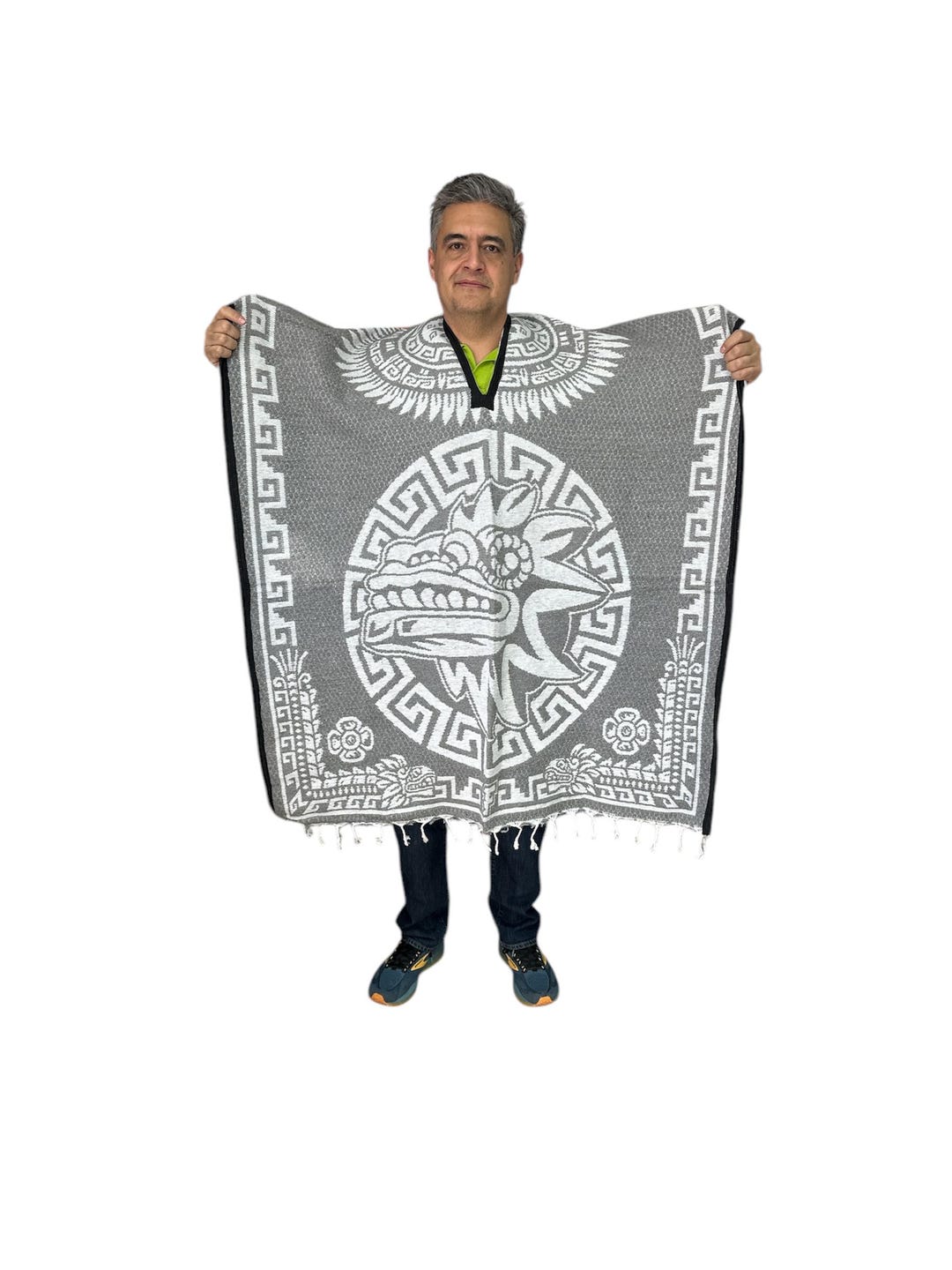 3XL MEXICAN QUETZALCOATL PONCHO , One Size , Winter Poncho , Unisex ...