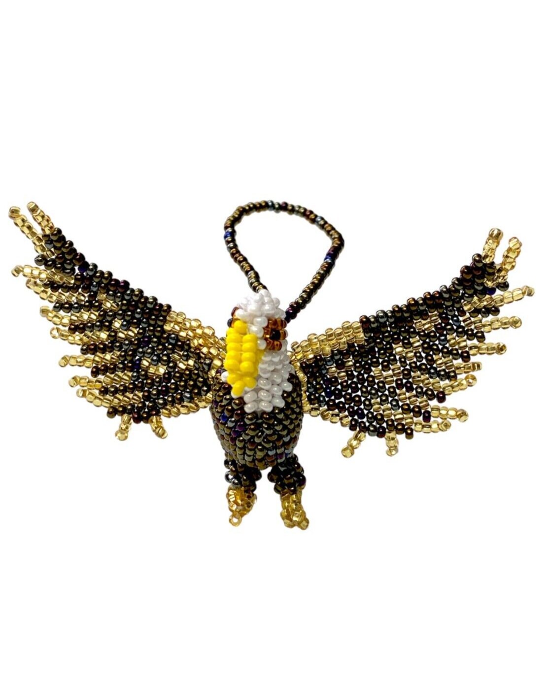 BEADED EAGLE , Hand Made in Mexico , 3.5 , One Piece , USA , Seed Beads ...