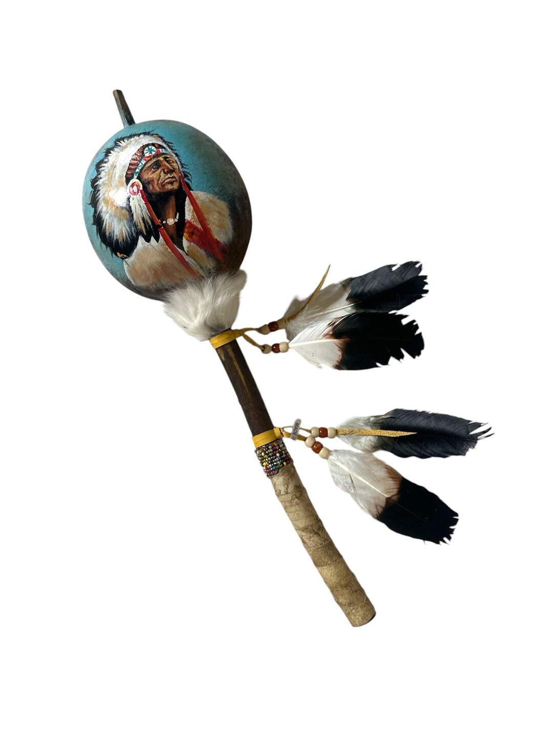 HANDPAINTED GOURD RATTLE , Ceremonial , Santa Fe Style , Southwest ...