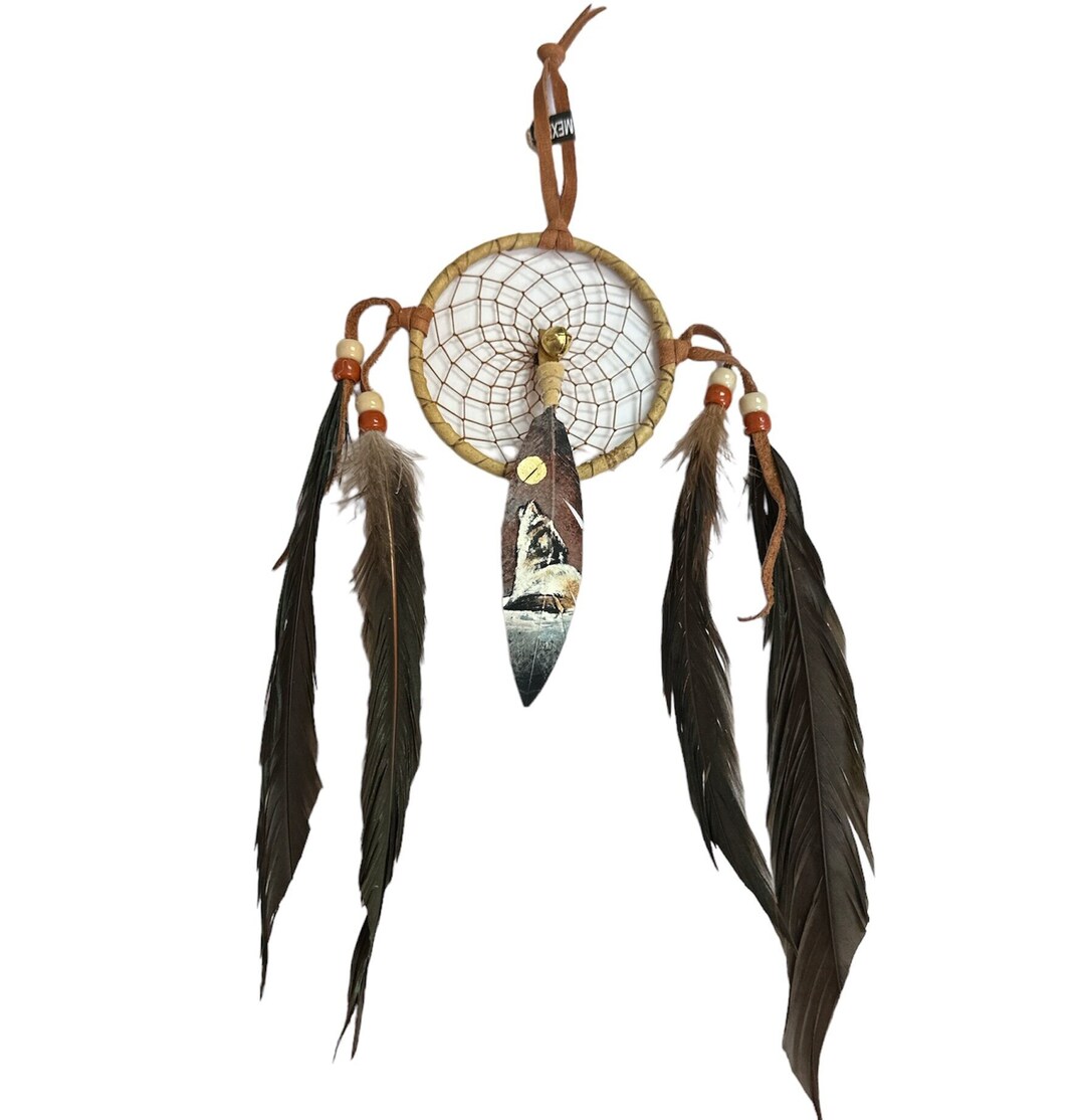 HANDMADE 3" DREAMCATCHER With Hand Painted FEATHER , Southwest Art ...