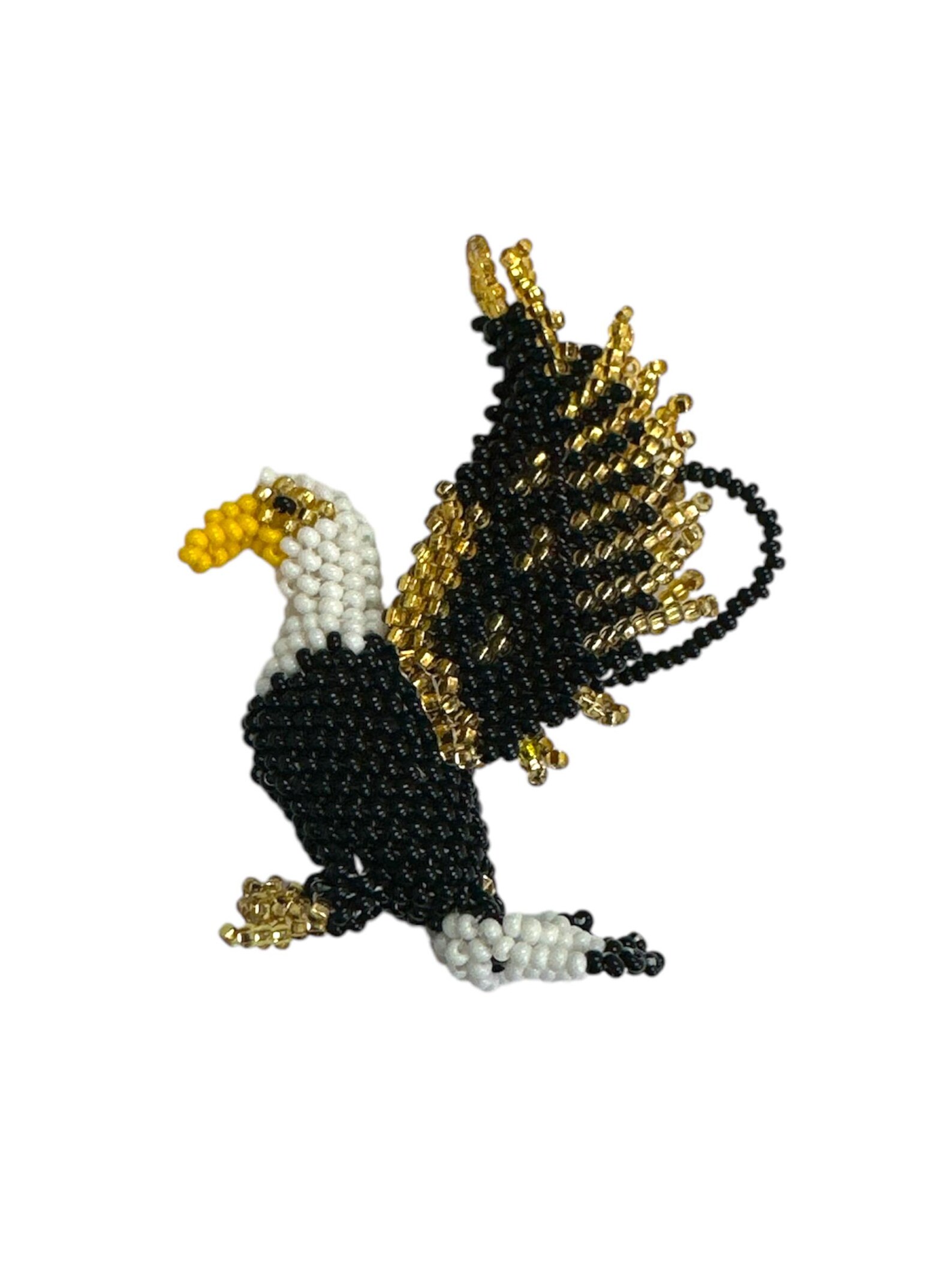 BEADED EAGLE , Hand Made in Mexico , 3.5" , One Piece , USA , Seed ...