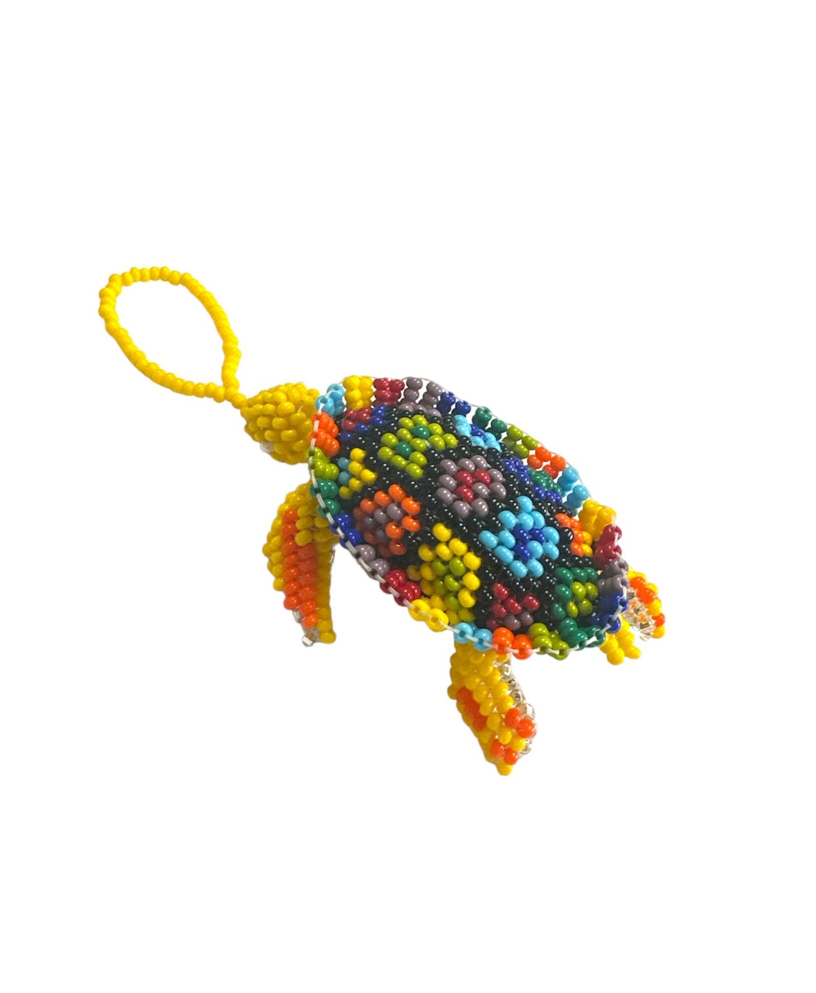 BEADED TURTLE , Hand Made in Mexico , 3.5" , One Piece , MULTICOLOR ...