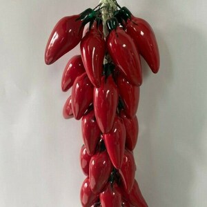 CERAMIC JALAPENO RISTRA , Chili Peppers , Wall Décor , Hanging Art ...