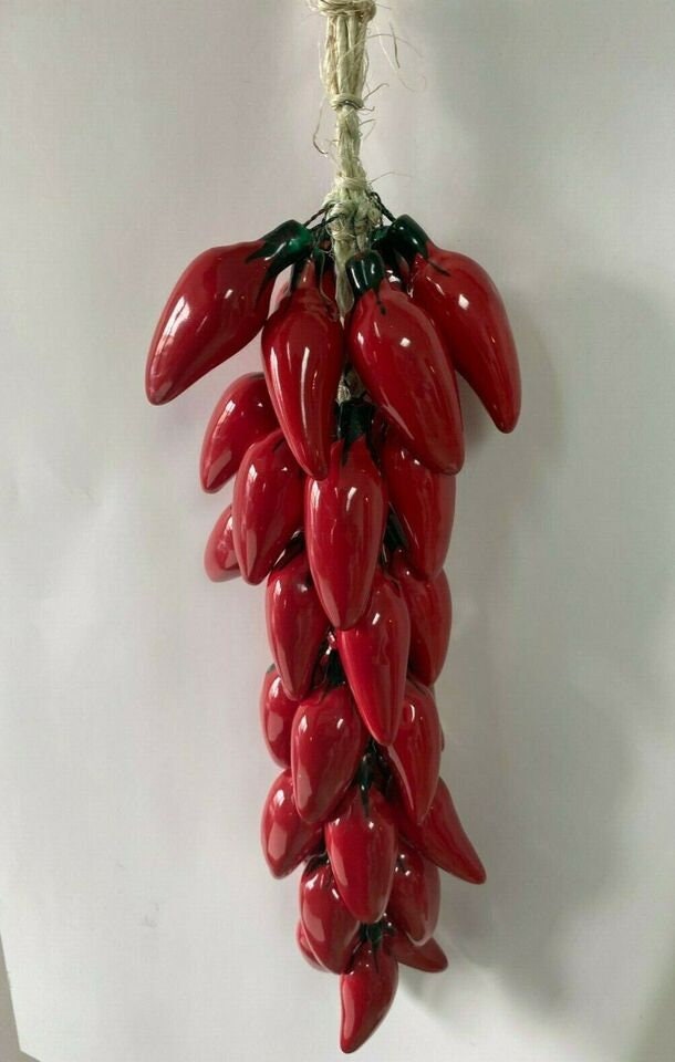CERAMIC JALAPENO RISTRA , Chili Peppers , Wall Décor , Hanging Art ...