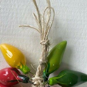 CERAMIC JALAPENO RISTRA , Chili Peppers , Wall Décor , Hanging Art ...