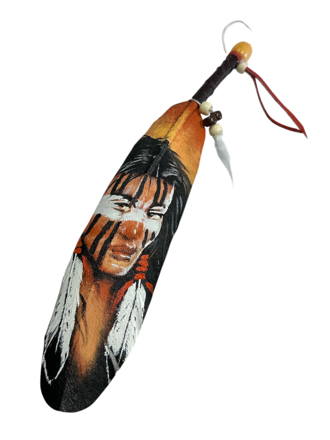 HAND PAINTED FEATHER , Southwest Art , Arts & Crafts , Chief , Warrior ...