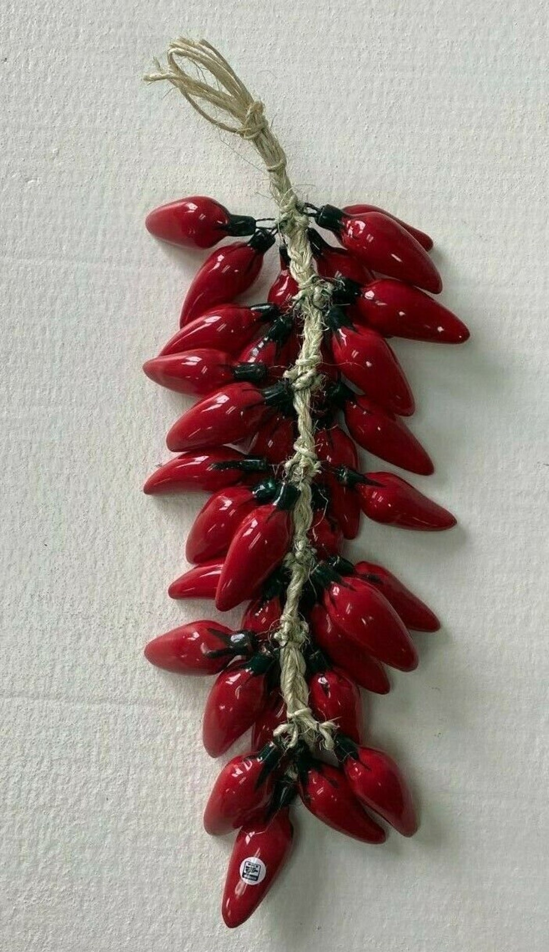 CERAMIC JALAPENO RISTRA , Chili Peppers , Wall Décor , Hanging Art ...