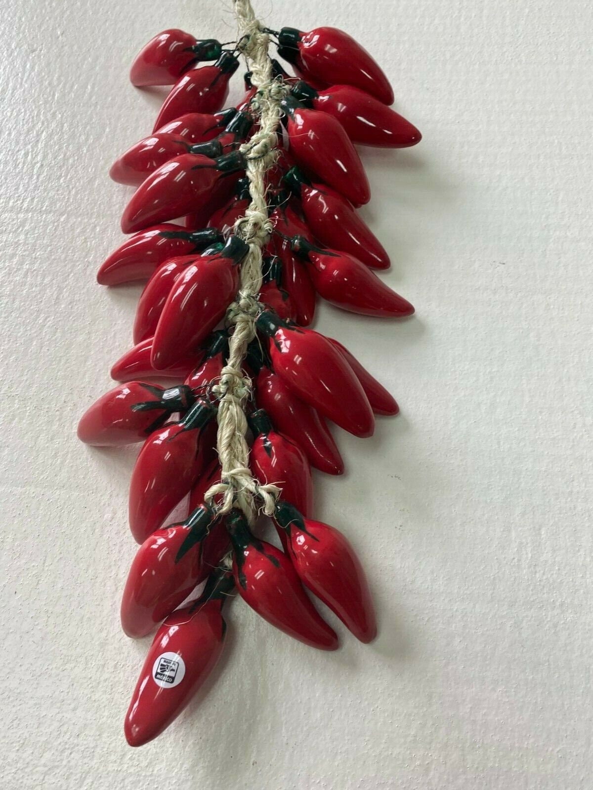 CERAMIC JALAPENO RISTRA , Chili Peppers , Wall Décor , Hanging Art ...