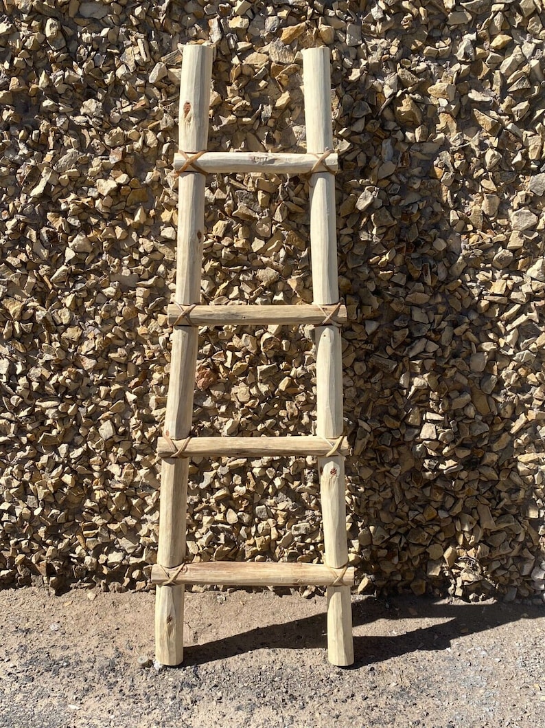 TARAHUMARA KIVA LADDER 4FT , Rustic Decor , Blanket Ladder , Made in ...