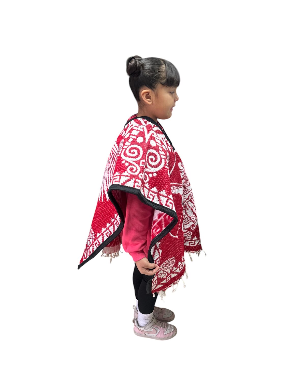 MEXICAN KIDS PONCHO , Azteca , One Size , Winter Poncho , Unisex , Red ...