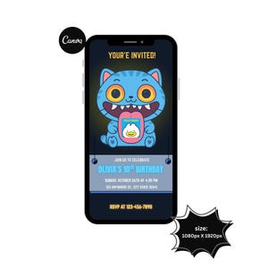 Editable Digital Derpy the Tiger Inspired Birthday Invitation Template ...