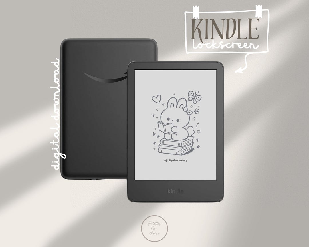 Kindle Lock Screen: Cute Bunny Reading Miffy Inspired Wallpaper ...
