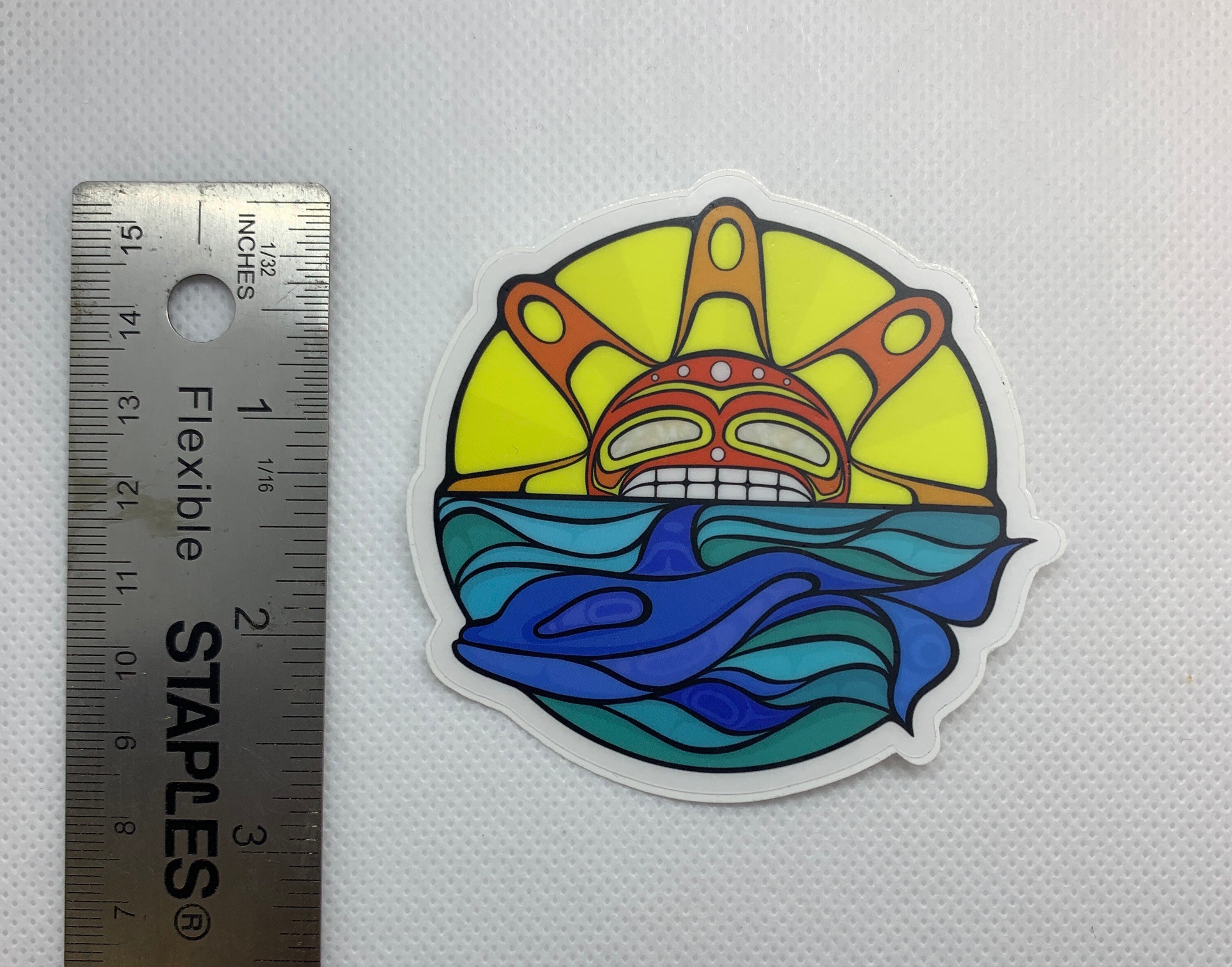 Sun & Orca Sticker - Etsy Canada