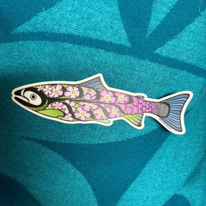 Wild Salmon Sticker - Etsy