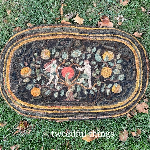 Primitive Hooked Rug - Etsy