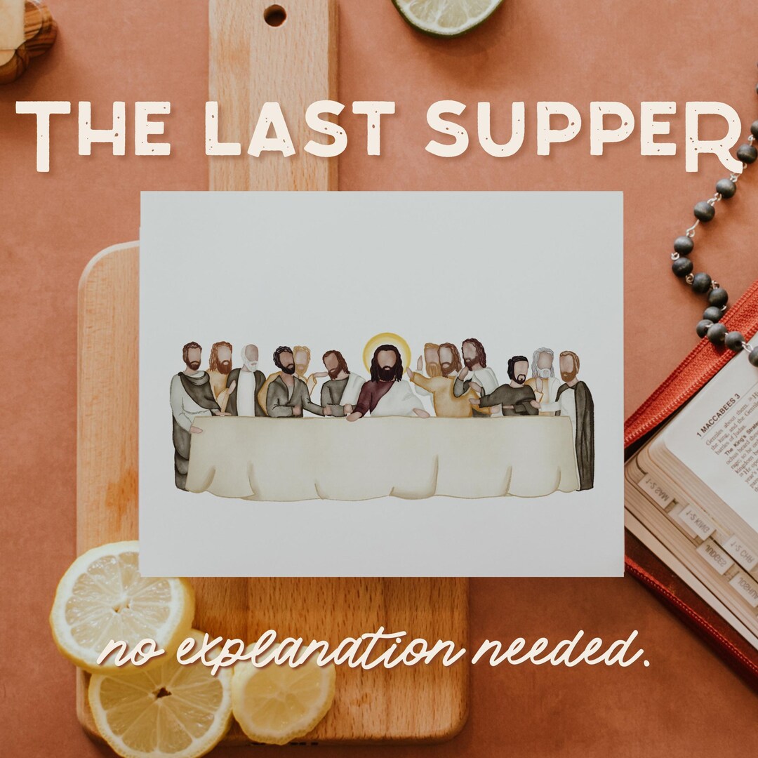 The Last Supper | Saint Card | Saint Print | Catholic Gift - Etsy