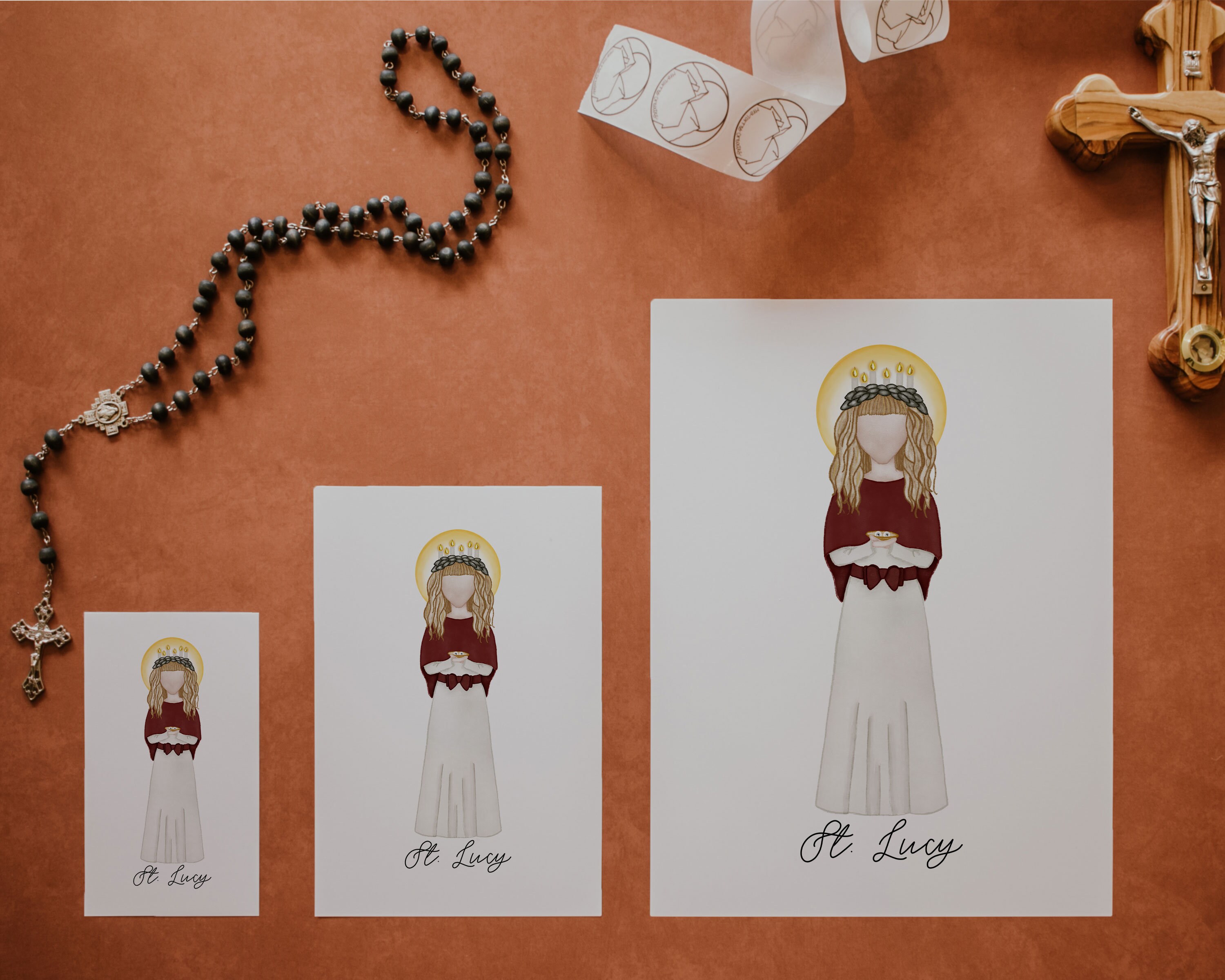 Saint Lucy Saint Print Saint Card Catholic Gift | Etsy