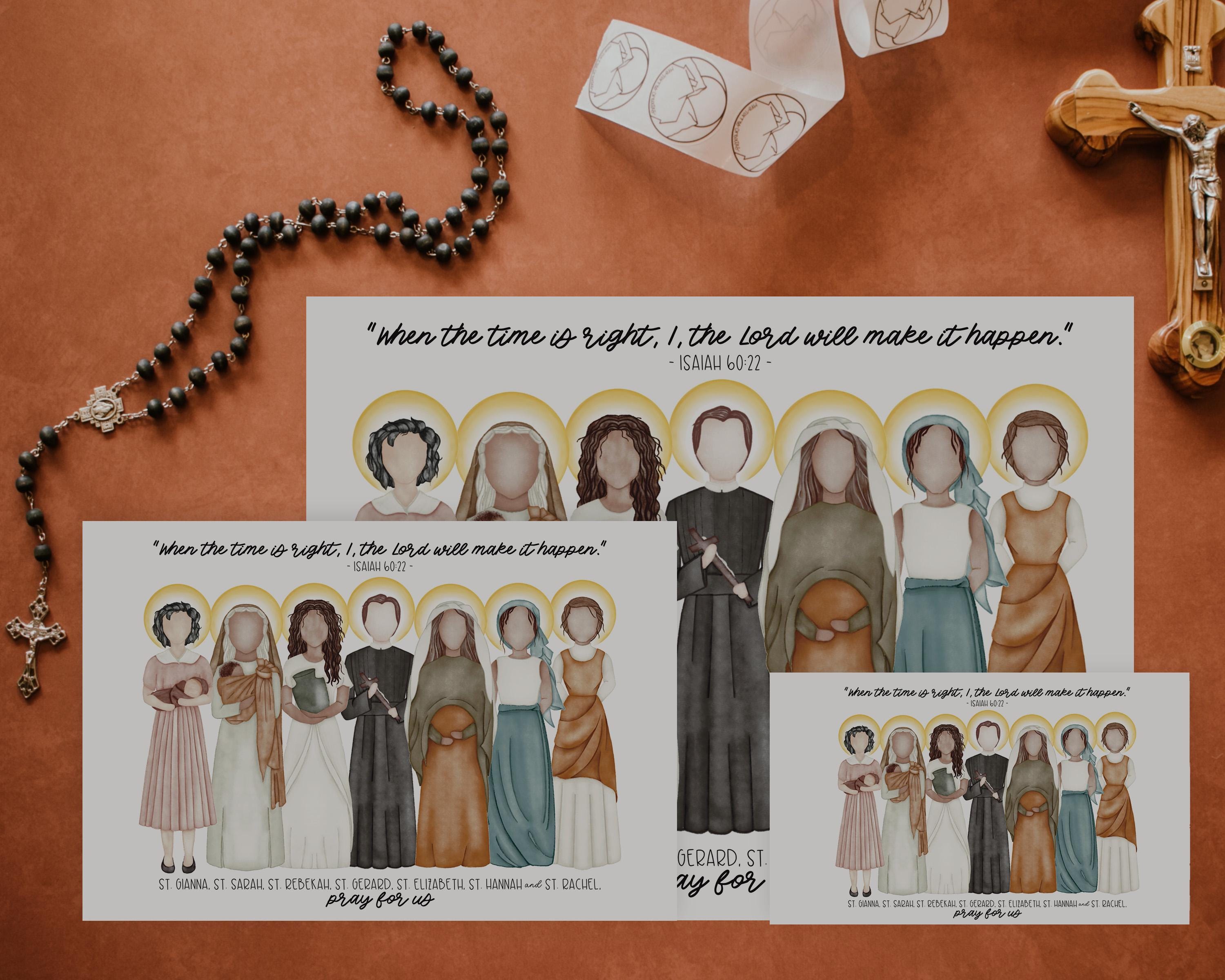 Infertility Saints | Saint Card | Saint Print | Catholic Gift ...