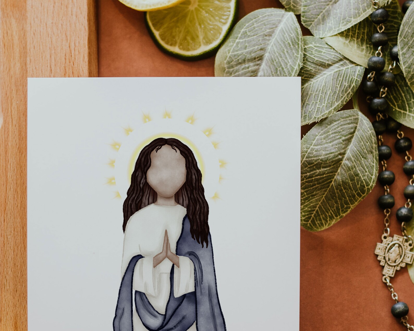 Immaculate Conception Saint Card Saint Print Catholic | Etsy