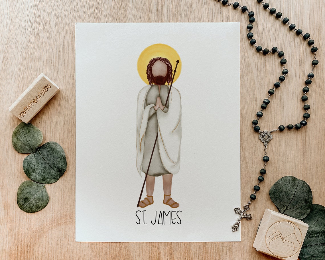 Saint James Saint Card Saint Print Catholic Gift | Etsy