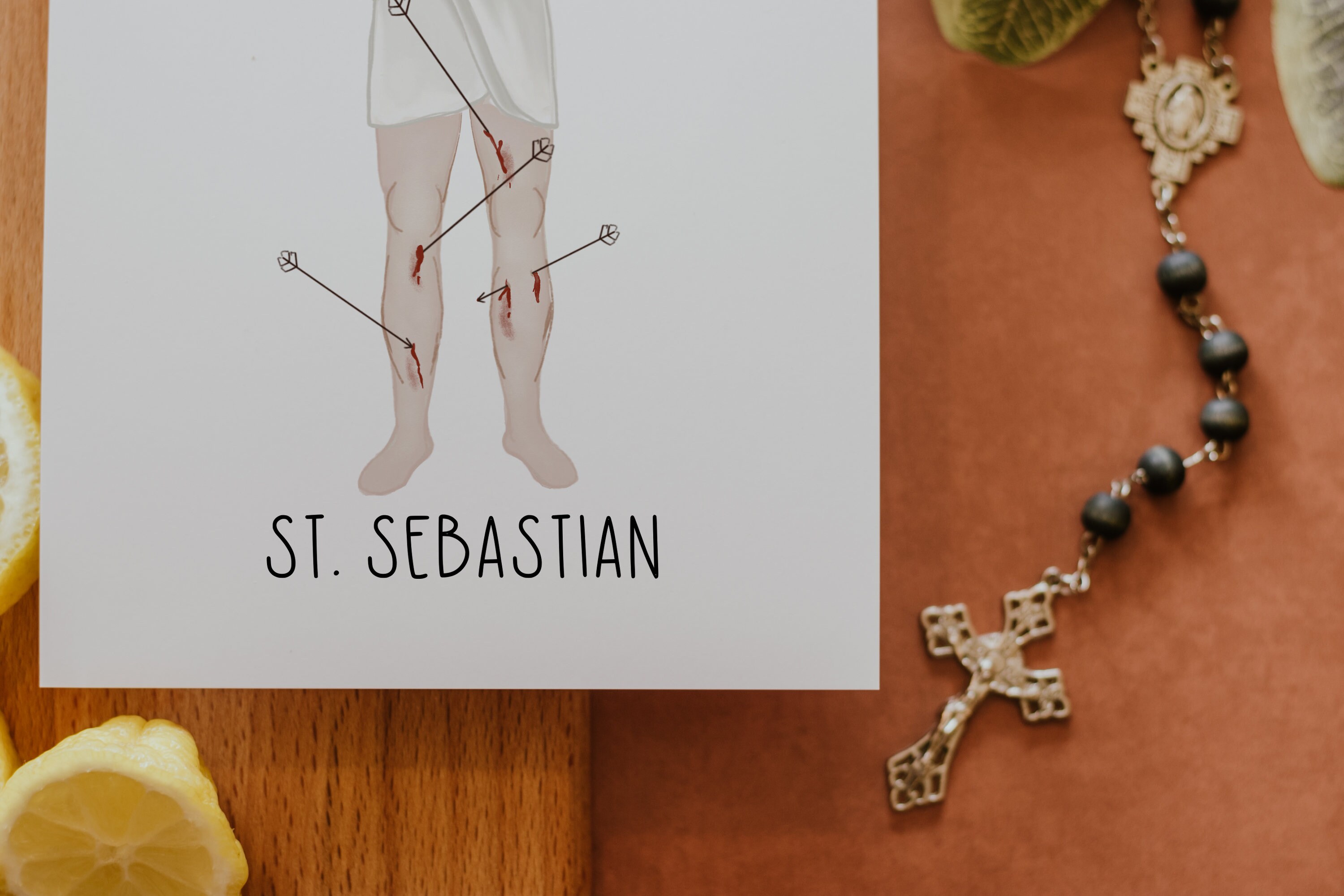 Saint Sebastian Saint Print Saint Card Catholic Gift | Etsy
