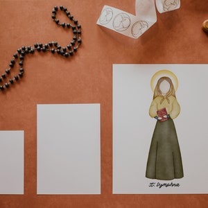 Saint Dymphna | Saint Card | Saint Print | Catholic Gift - Etsy