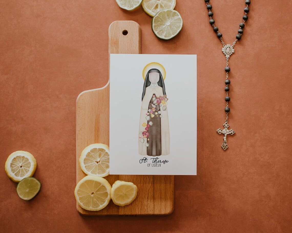 Saint Therese of Lisieux Saint Print Saint Card Catholic - Etsy