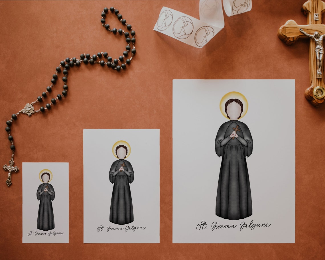 Saint Gemma Galgani Saint Print Saint Card Catholic Gift | Etsy