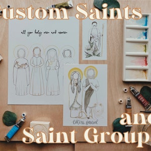 Custom Saint Print | Saint Print | Saint Card | Catholic Gift - Etsy