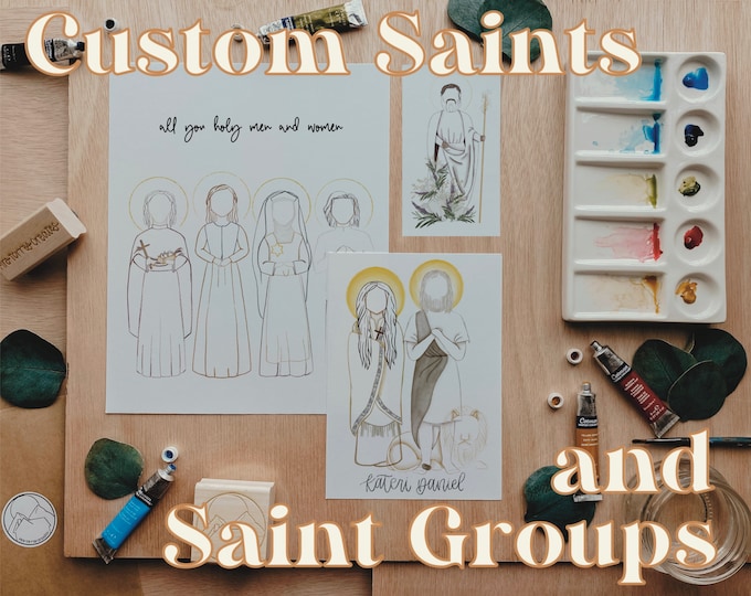 Custom Saint Print | Saint Print | Saint Card | Catholic Gift - Etsy