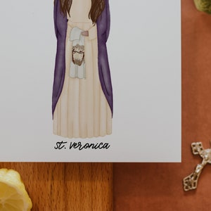 Saint Veronica | Saint Card | Saint Print | Catholic Gift - Etsy