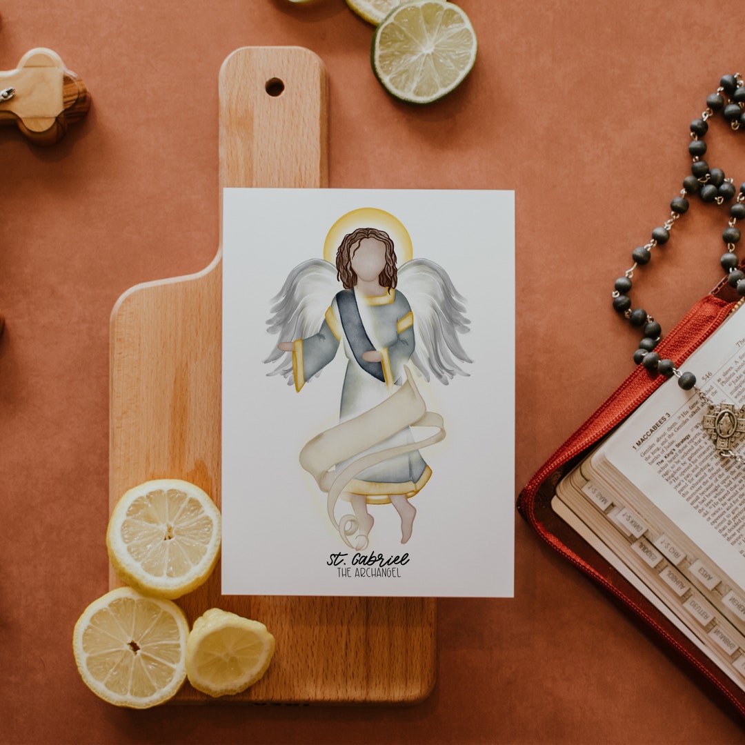 Saint Gabriel | Saint Gabriel the Archangel | Saint Print | Saint Card ...