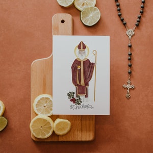 Saint Nicholas Saint Card Saint Print Catholic Gift - Etsy