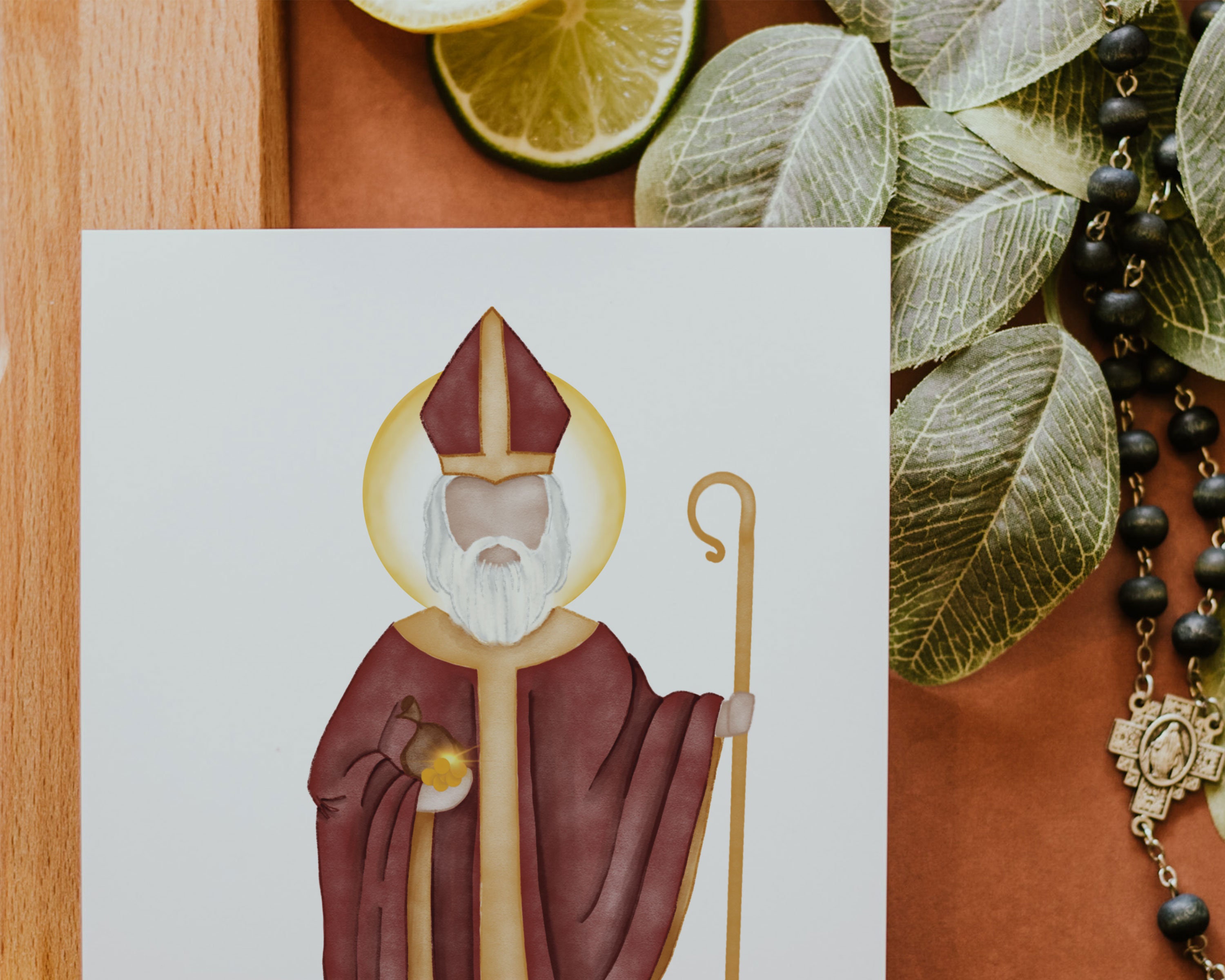Saint Nicholas Saint Card Saint Print Catholic Gift - Etsy