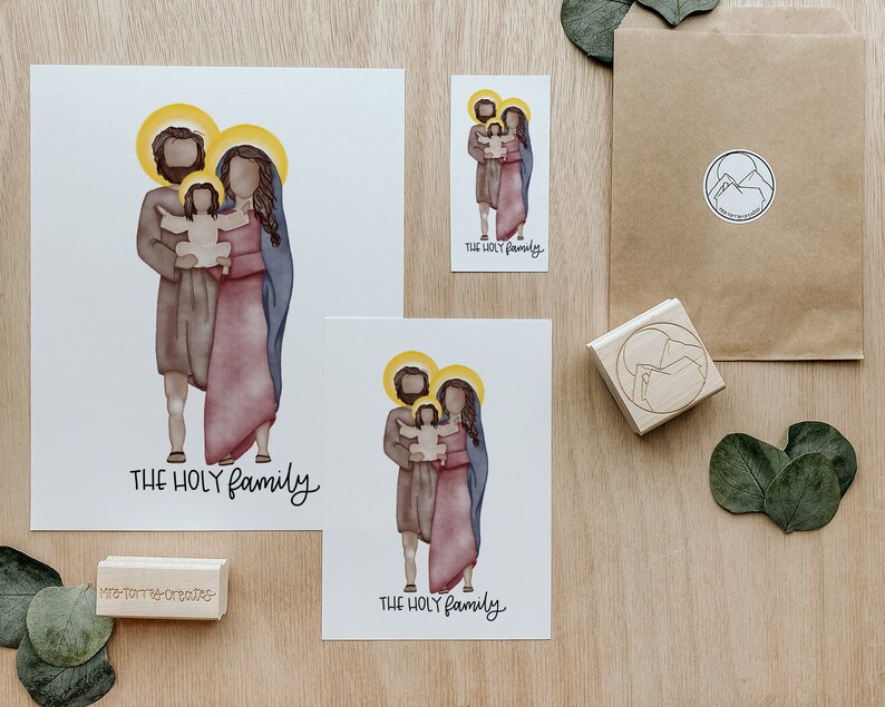 Holy Family Saint Print Saint Card Catholic Gift | Etsy