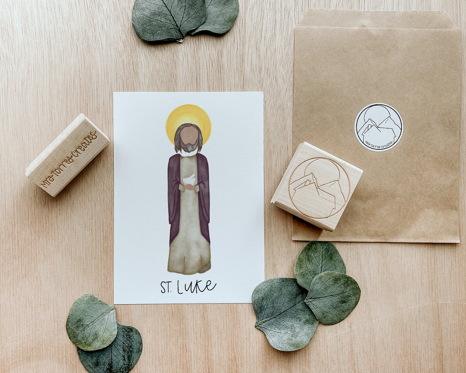 Saint Luke Saint Print Saint Card Catholic Gift | Etsy